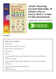 ~>Free Download Mastering Essential Math Skills: 20 Minutes a Day to ...
