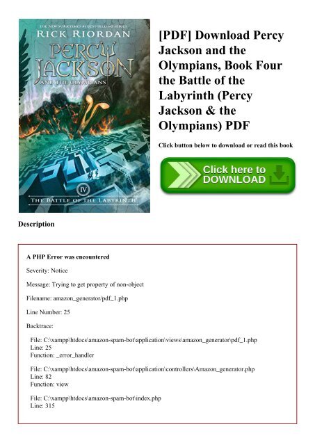 [PDF] Download Percy Jackson and the Olympians Book Four the Battle of ...