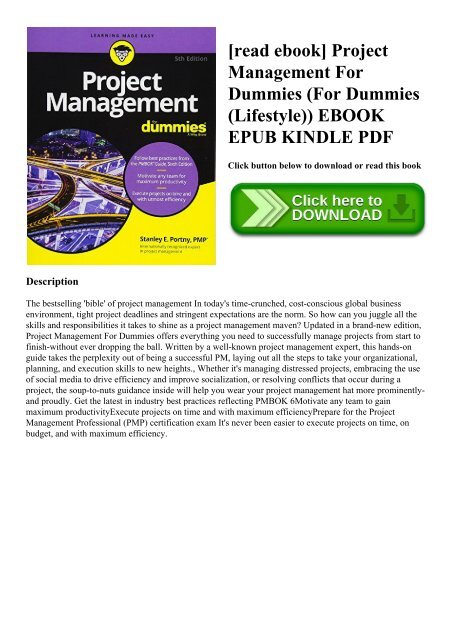 project management for dummies pdf