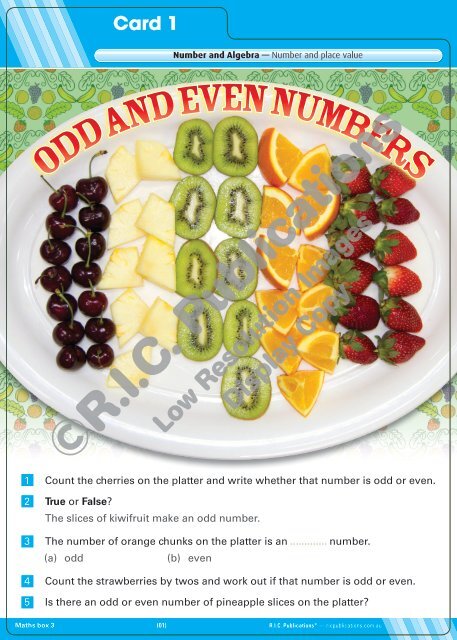 RIC-6938 The Maths Box Series - Year 3 – Sample cards