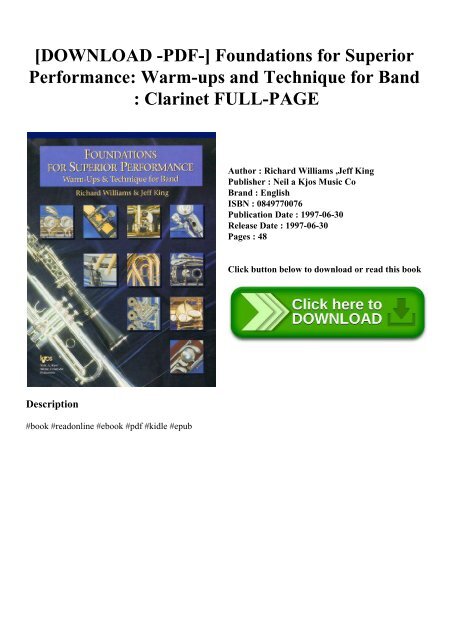 [DOWNLOAD -PDF-] Foundations for Superior Performance Warm-ups and ...