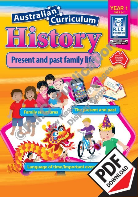 RIC-3696 Australian Curriculum History - Year 1