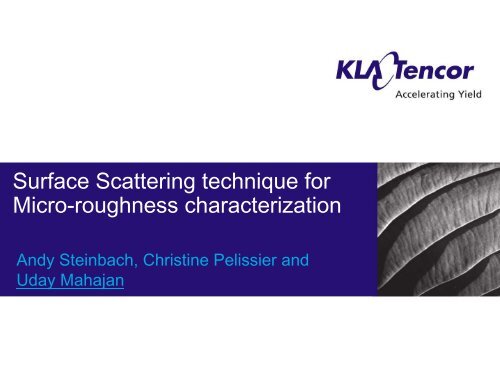 Surface Scattering technique for Micro-roughness characterization