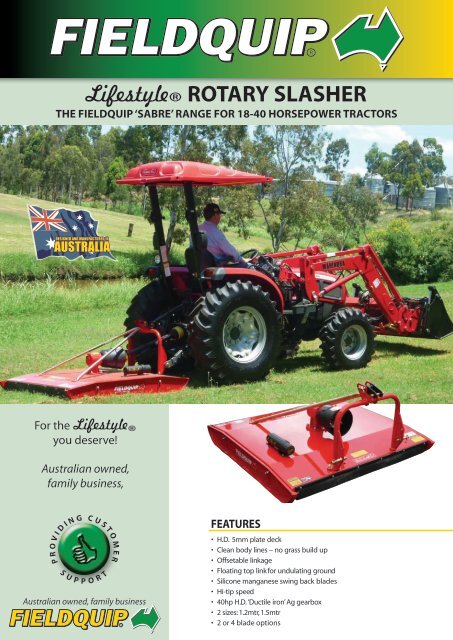 rotary slasher the fieldquip 'sabre'