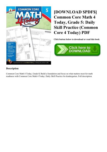 5th Grade Common Core Math Examples