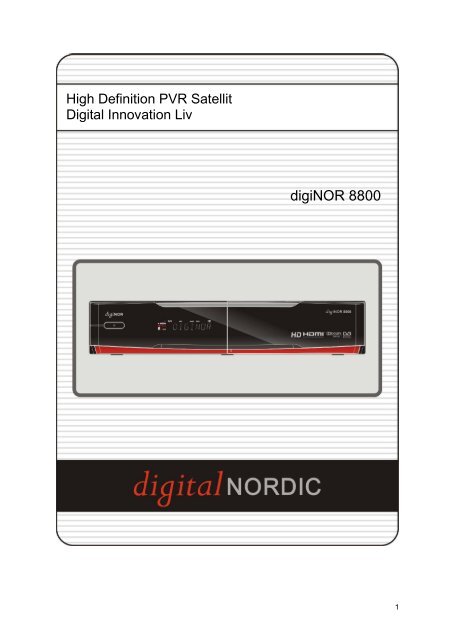PVR (Personal Video Recorder) Funktion - Hansa Electronic