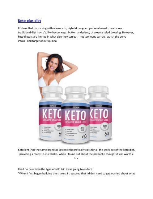 keto plus diet
