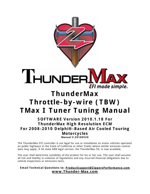 ThunderMax Throttle-by-wire (TBW) TMax I Tuner Tuning ... - CacheFly