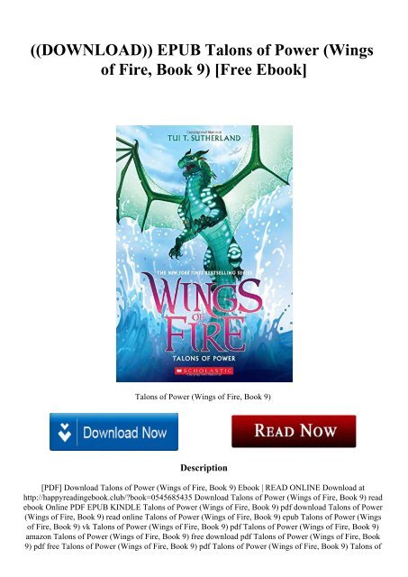 ((DOWNLOAD)) EPUB Talons of Power (Wings of Fire Book 9) [Free Ebook]
