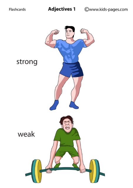 Adjectives_1strong, weak, slow, fast, heavy, light, empty, full, big