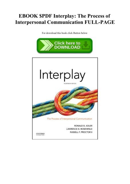 Interpersonal Communication Process