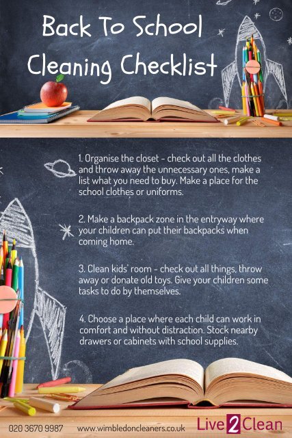 Back to school cleaning checklist