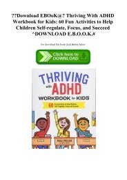 Download [PDF] Thriving with ADHD Workbook for Kids: 60 Fun Activities ...