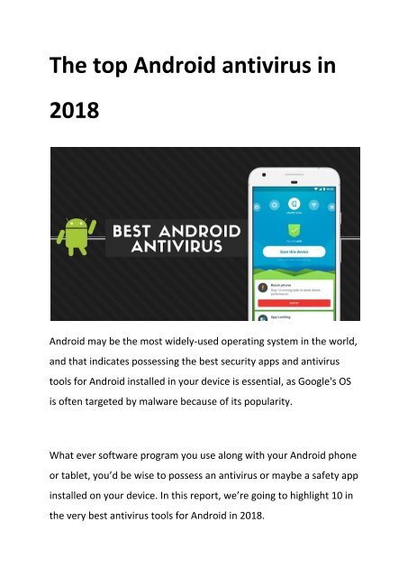 6 best android antivirus apps
