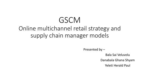 GSCM Presentation