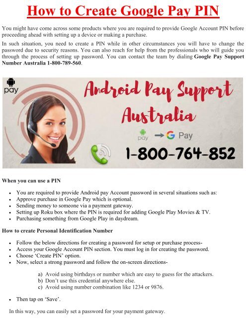 How to Create Google Pay PIN