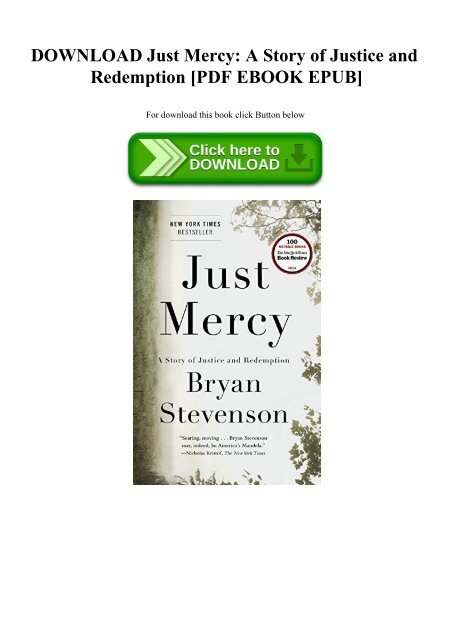 DOWNLOAD Just Mercy A Story of Justice and Redemption [PDF EBOOK EPUB]