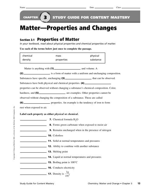 Chapter 3 Worksheets - PDF