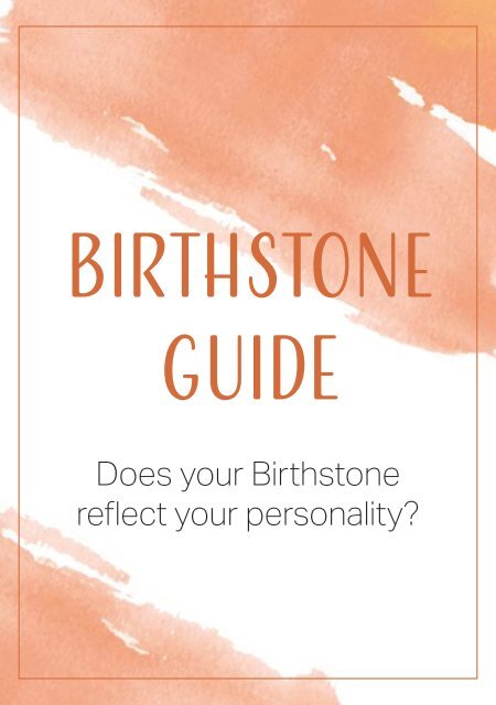 Birthstone Brochure