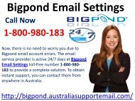 Bigpond Email Settings 08-07-2018