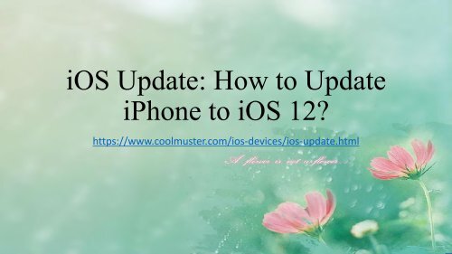 How to Update iPhone to iOS 12