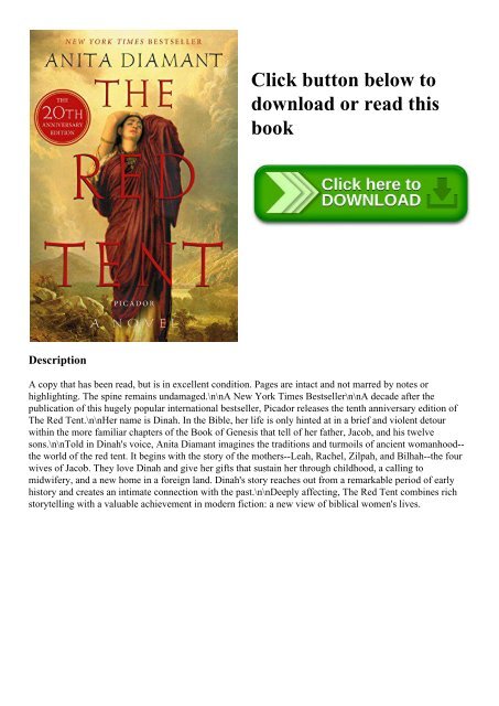 (READ)^ The Red Tent - 20th Anniversary Edition (Ebook pdf)