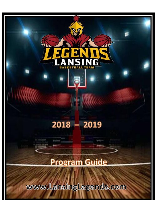 Program Booklet w Game Schedule SAMPLE