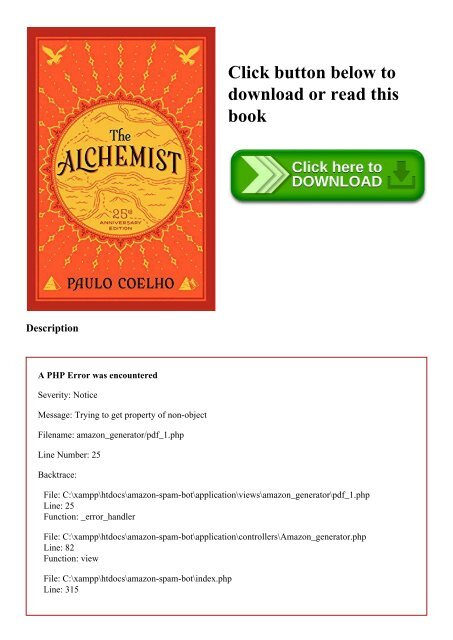 (READ-PDF!) The Alchemist PDF