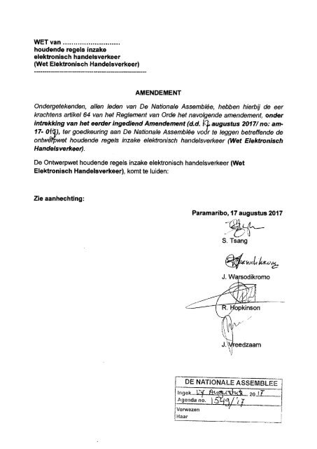 DNA wettekst Suriname