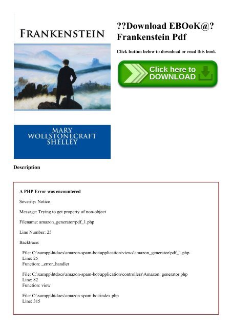Download EBOoK@ Frankenstein Pdf