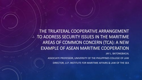 TRI-LATERAL AGREEMENT INDOMALPHI