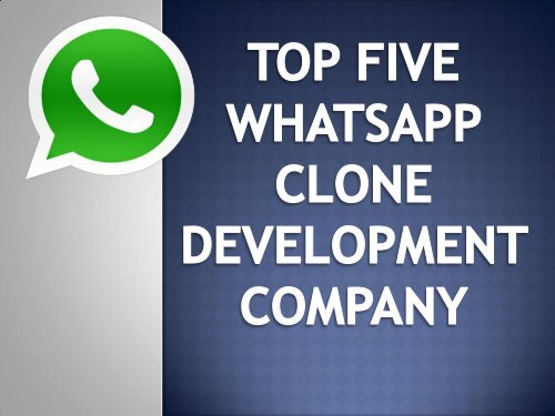 Whatsapp Clone App Development