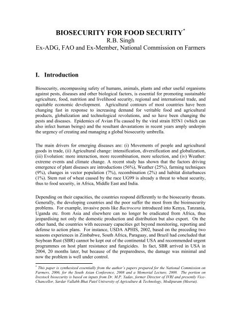 biosecurity-for-food-security SINGH