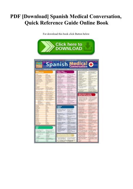 PDF [Download] Spanish Medical Conversation Quick Reference Guide ...