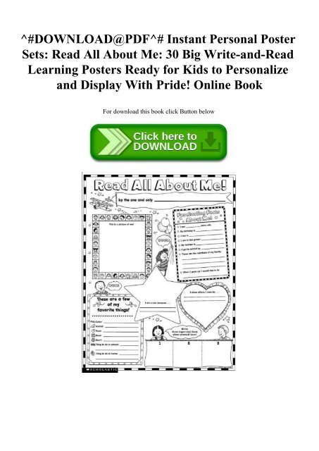 Read All About Me Poster Printable