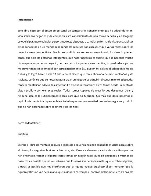 Mi primer negocio