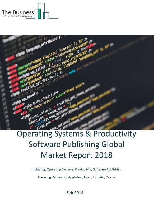 Operating Systems & Productivity Software Publishing Global Market ...