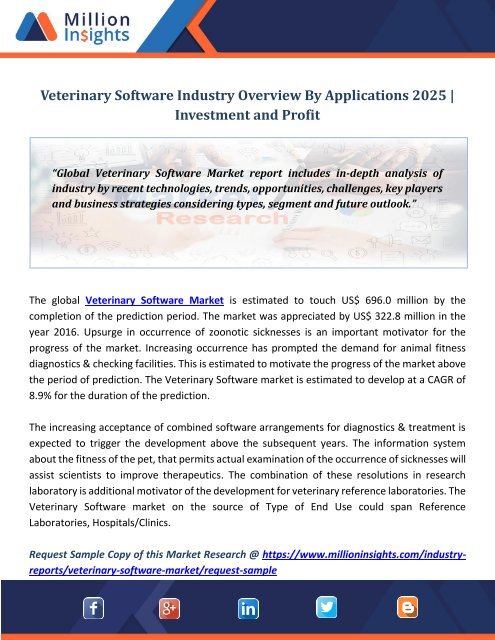 Veterinary Software Industry Overview By Applications 2025 Investment ...