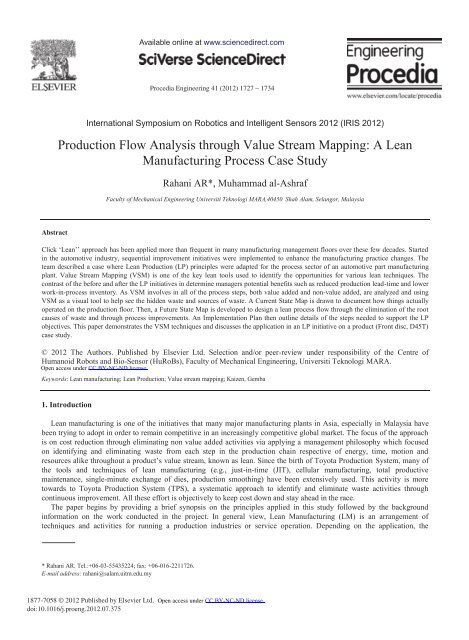 Production-Flow-Analysis-through-Value-Stream-Mapping--A-Lean-Manufacturing-Process-Case-Study ...