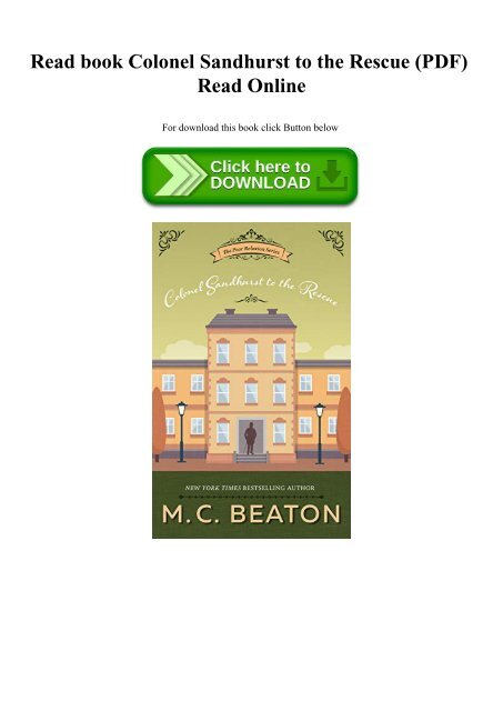 Read book Colonel Sandhurst to the Rescue (PDF) Read Online