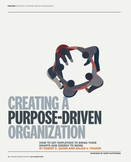 Creating a Purpose driven Organization Creating a Purpose driven Organization
