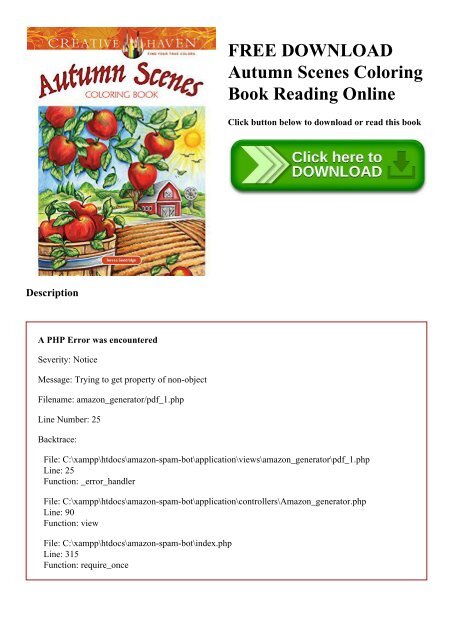 FREE DOWNLOAD Autumn Scenes Coloring Book Reading Online