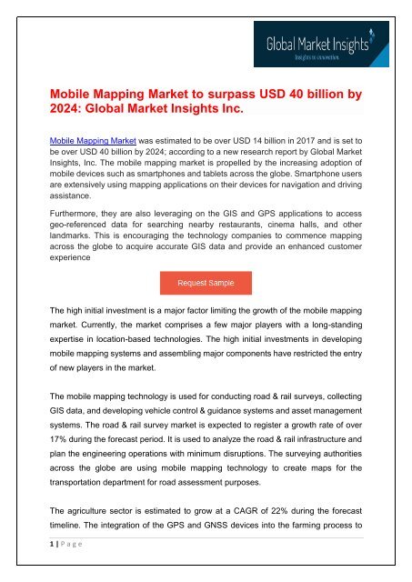 PDF-Mobile Mapping Market