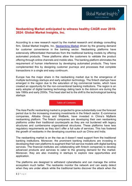 Neobanking Market PDF