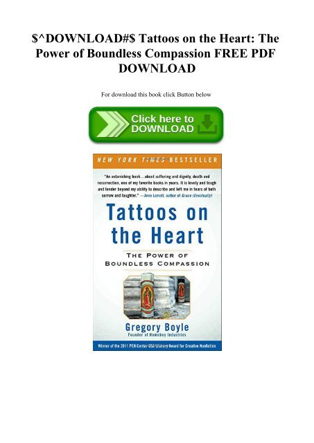 $^DOWNLOAD#$ Tattoos on the Heart The Power of Boundless Compassion ...