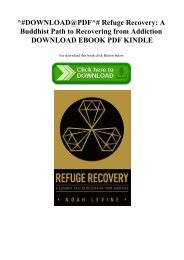[PDF] Download Refuge Recovery A Buddhist Path to Recovering from ...