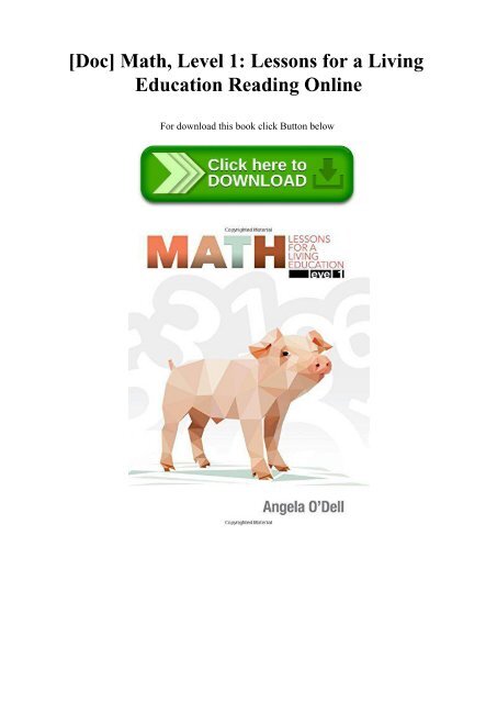 [Doc] Math Level 1 Lessons for a Living Education Reading Online