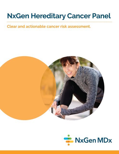 NxGen Hereditary Cancer Panel Booklet Single Spread