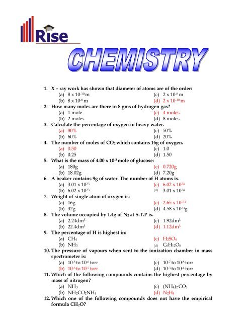 Chemistry Ch1 Part I
