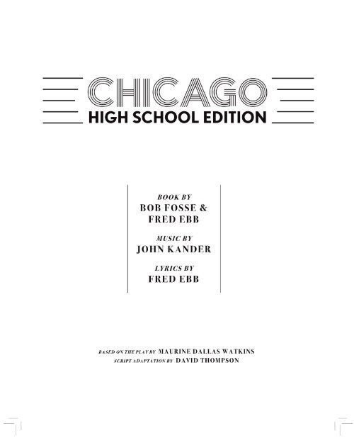 Chicago - Script marked up decrease